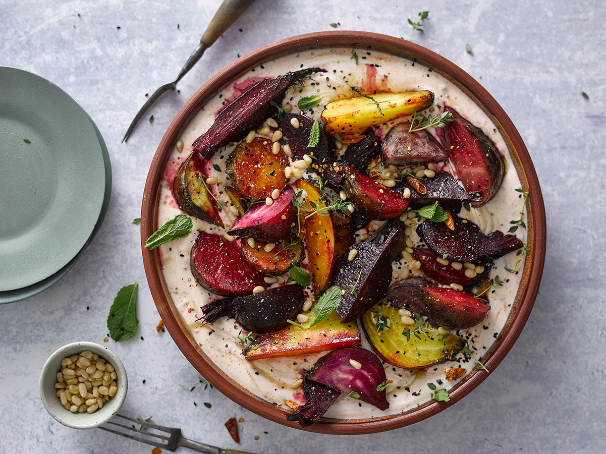 Yoghurt Chapter 1: Roasted beetroots and tahini dressing
